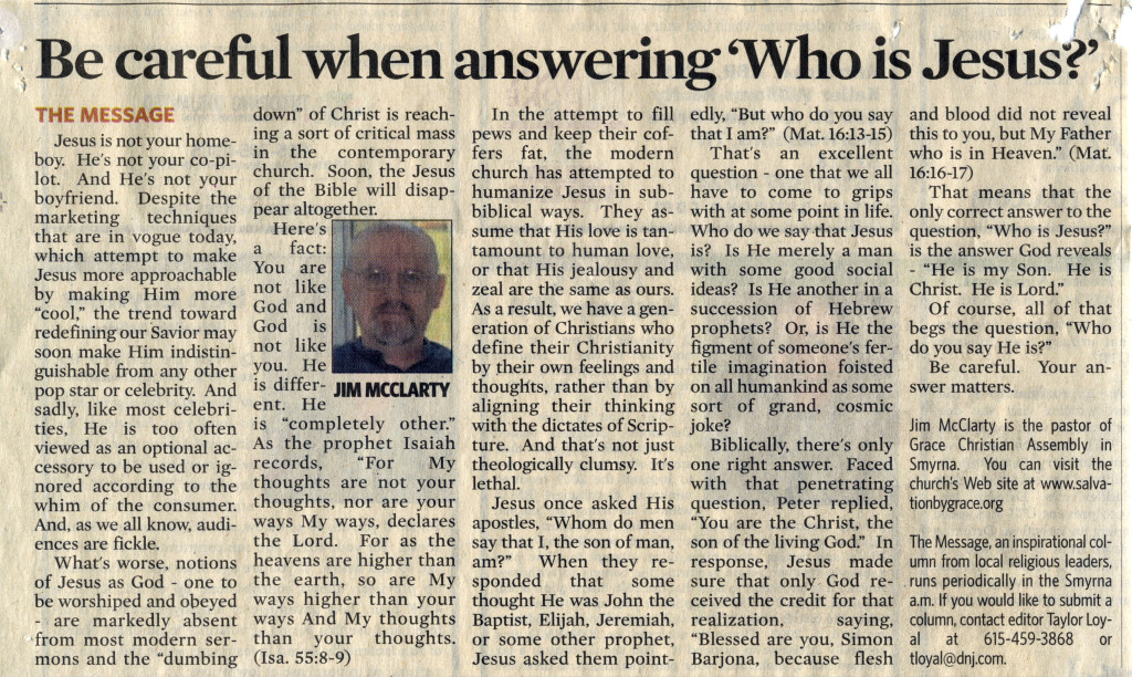 Local News Articles From Years Past | Pastor Jim McClarty's videos ...